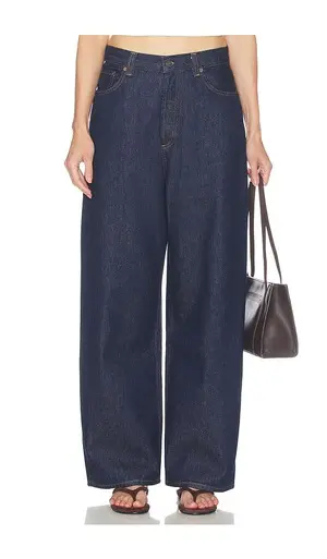 AGOLDE Rounded Baggy Jeans In Blue - Rinse