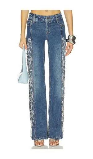 Alice + Olivia Roxie Embellished Jean In Blue