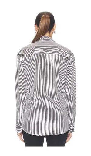 AGOLDE Cinch Shirt In Black & White
