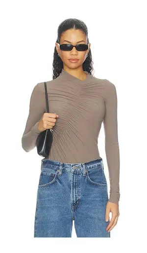 AGOLDE Agolde Lupin Bodysuit In Brown. Mink