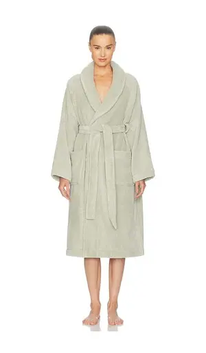PARACHUTE Classic Plush Robe In Green - Sage