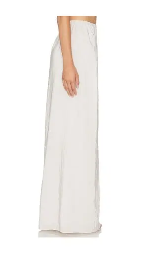 LA LIGNE Pleated Wide Leg Taffeta Pants