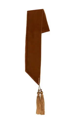 Zimmermann Velvet Neck Scarf In Brown - Amber