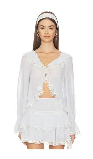 Tularosa Solia Blouse In Baby Blue