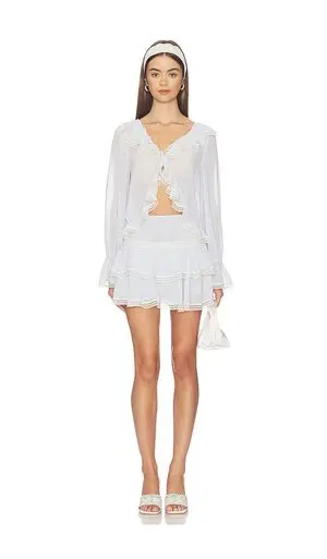 Tularosa Solia Blouse In Baby Blue