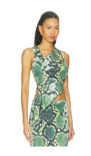 BY.DYLN Christina Top In Green