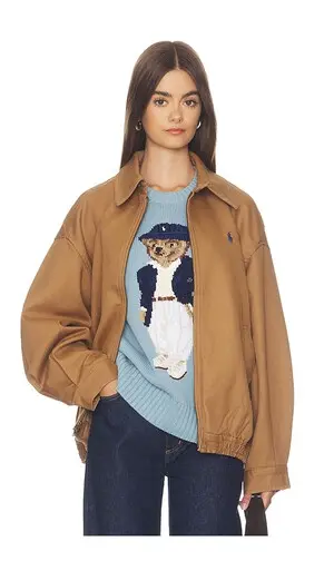Polo Ralph Lauren Cotton Twill Bomber Jacket - Tan