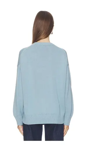 Polo Ralph Lauren Cotton Bear Crew Neck Pullover In Blue