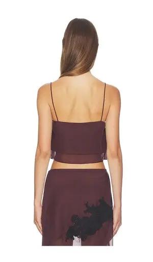 SIR. Noria Cropped Cami Top In Wine