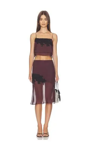 SIR. Noria Cropped Cami Top In Wine