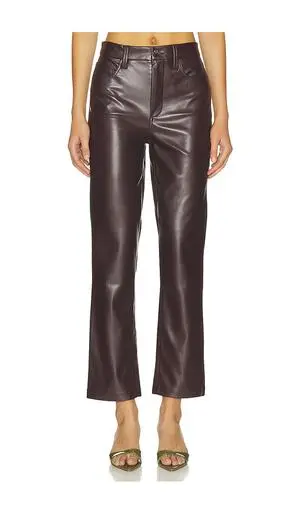 Joe's Jeans Lyra Slim Ankle Faux Leather Pants - Cabernet