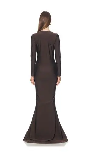 SHANI SHEMER Sadie Maxi Dress In Brown