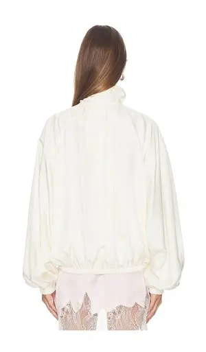 RÓHE Silk Blouson Anorak Jacket - Cream