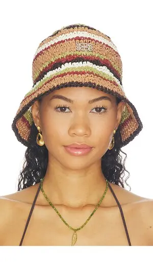 DE ROCOCO Crocheted Bucket Hat - Multi