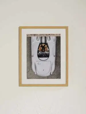 SONIC EDITIONS Framed 2026 Porsche 718 Rsk Spyder From Above Print, 40" X 50 - Multi