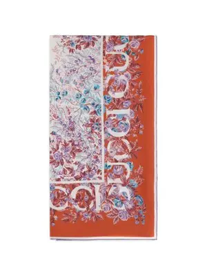 Gucci Printed Silk Foulard - Red