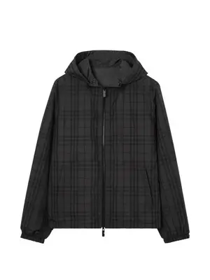 Burberry Check Blouson Jacket With Hood