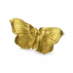 MOTHER NATURE JEWELRY Handmade Recycled Brass Butterfly Statement Ring With Plating - Gold