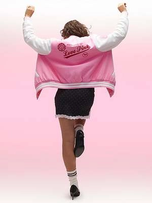 Pink Varsity Bomber Jacket