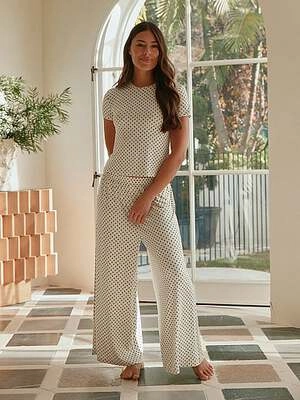 Victoria's Secret Papinelle Kate Soft Modal Polka Dot Pajama Set - Print