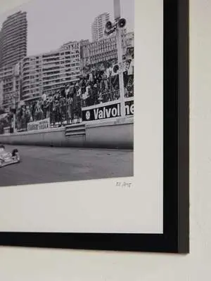 SONIC EDITIONS Framed 1976 The Monaco Grand Prix Print, 50" X 40