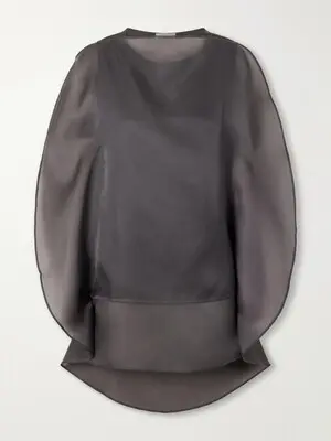 RUOHAN Ikra Silk-organza Blouse - Gray