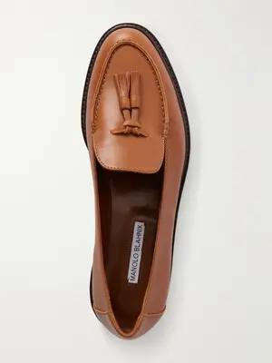 Manolo Blahnik Bucky Tasseled Loafers - Brown