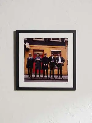 SONIC EDITIONS Framed 1964 The Rolling Stones Outside The Tin Pan Alley Club Print, 40" X 40 - Multi