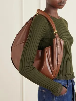 Saint Laurent Mombasa Medium Leather Shoulder Bag