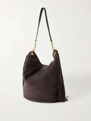 NILI LOTAN Asher Fringed Suede Shoulder Bag