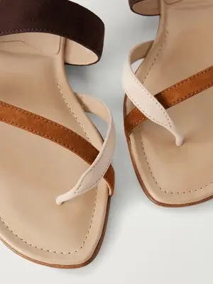 Manolo Blahnik Susatri Suede Sandals - Brown
