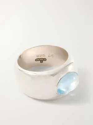LOREN STEWART Gentry Sterlin Silver And Topaz Ring - Blue
