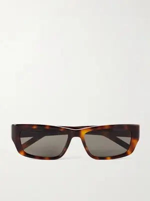 Saint Laurent Square-frame Recycled Acetate Sunglasses - Tortoiseshell