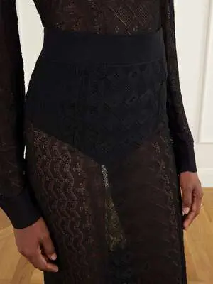 Dolce & Gabbana Ruffled Lace Midi Skirt