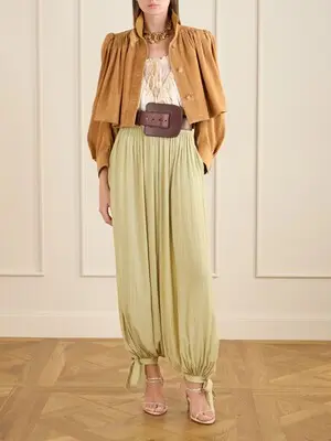 Chloé Cropped Suede Jacket - Brown