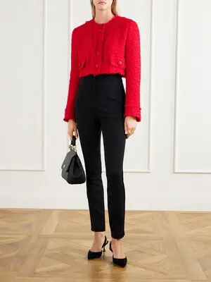 Dolce & Gabbana Stretch-jersey High-rise Tailored Pants