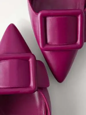 Manolo Blahnik Maysli 70 Buckle-detailed Slingback Pumps