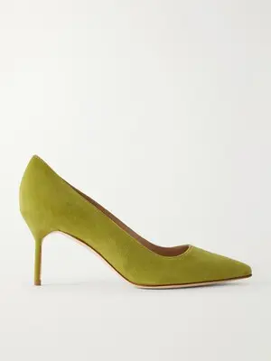 Manolo Blahnik Bb 70 Suede Pumps