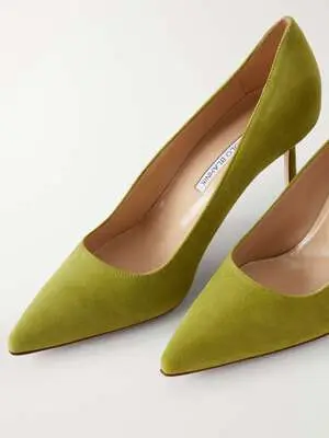 Manolo Blahnik Bb 70 Suede Pumps