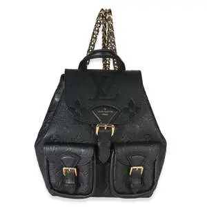LOUIS VUITTON Giant Monogram Empreinte Backpack - Black