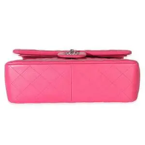 Chanel Quilted Lambskin Jumbo Double Flap Shoulder Bag - Pink