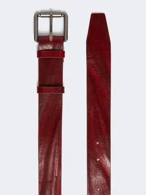 Max Mara Logo Engraved Buckle Belt