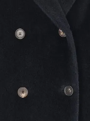 Max Mara Double Breasted Collared Coat - Midnight Blue