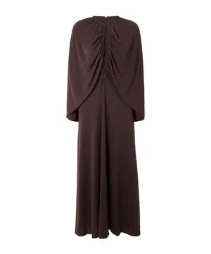Johanna Ortiz Silent Solstice Cape Effect Satin-jersey Midi Dress