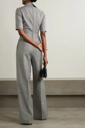 EMILIA WICKSTEAD Checked Wool Jumpsuit
