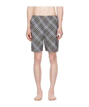 Burberry Check Swim Shorts - Blue