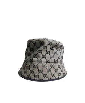 Gucci Gg Cotton Canvas Bucket Hat - Beige/blue