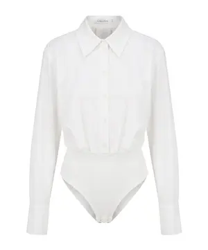 PATRIZIA PEPE Poplin Bodysuit Shirt