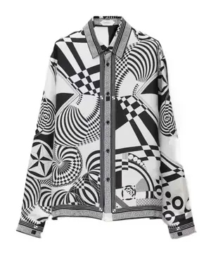 Versace Pattern-printed Long-sleeved Shirt - Black