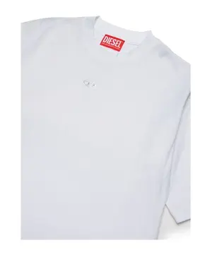 DIESEL® Cotton T-shirt With Tonal Oval D Embroidery